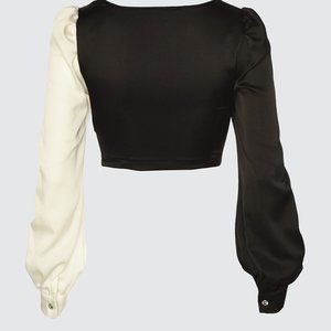 Tops | Yin Yang Satin Cropped Top | Poshmark